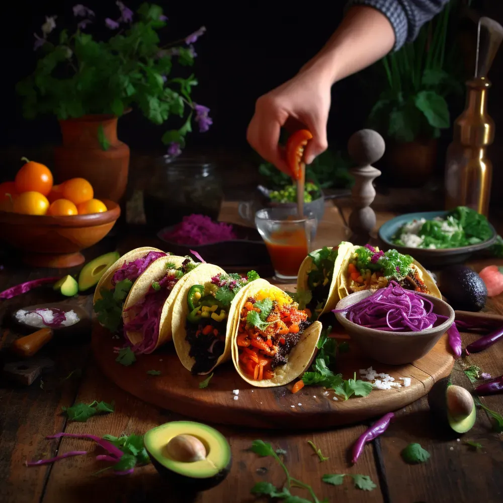 Vibrant Global Food Photos Midjourney Prompt | PromptBase