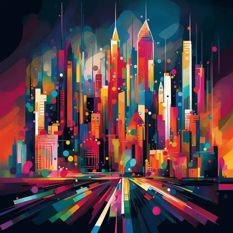 Abstract City Skylines Reinvented Midjourney Prompt | PromptBase