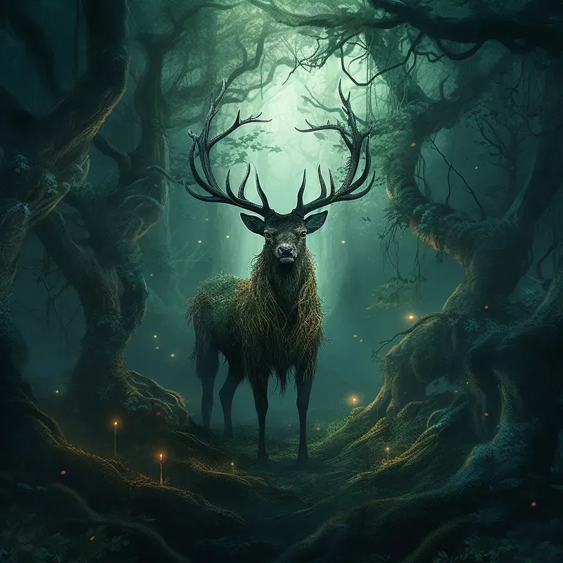 Enchanted Forest Creatures Magic Midjourney Prompt | PromptBase