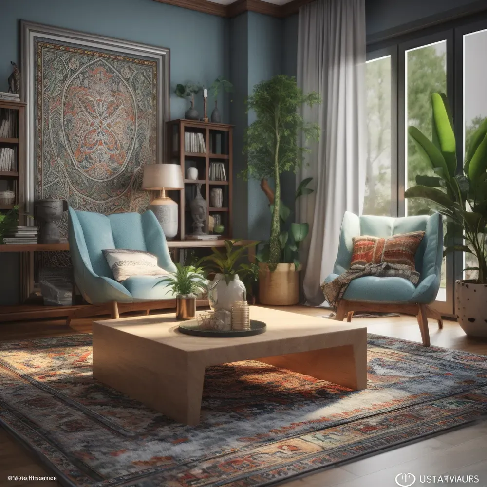 Sophisticated Style Living Room Visions Midjourney Prompt | PromptBase