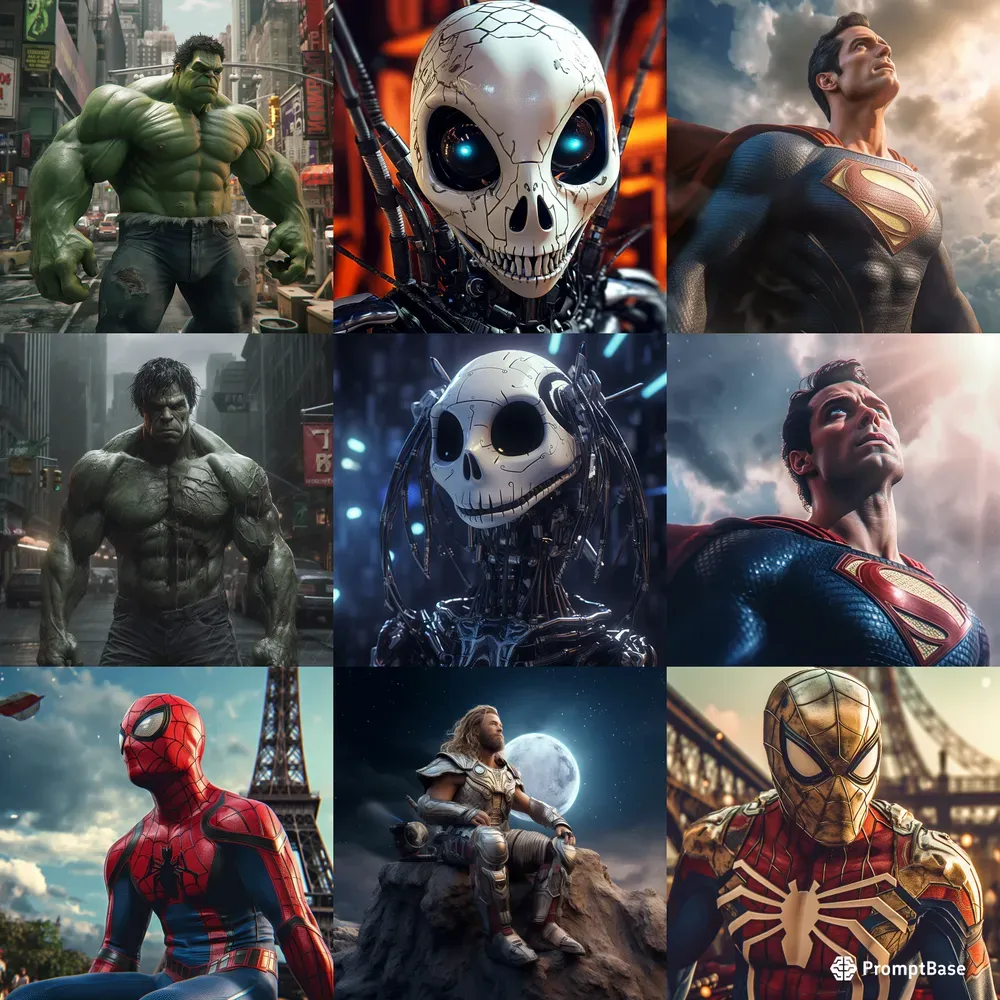 High Quality Heroes Pictures Midjourney Prompt | PromptBase