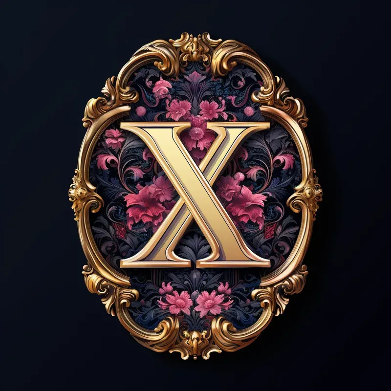 Luxury Ornate Initial Emblem Fonts Midjourney Prompt | PromptBase