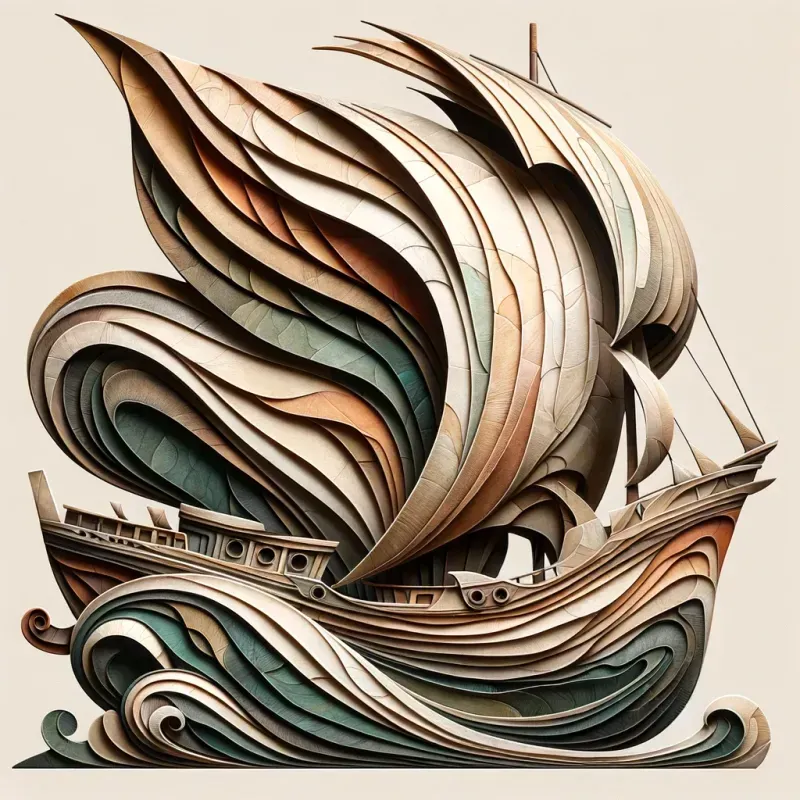 Layered Clay Cut Paper DALL·E Prompt | PromptBase