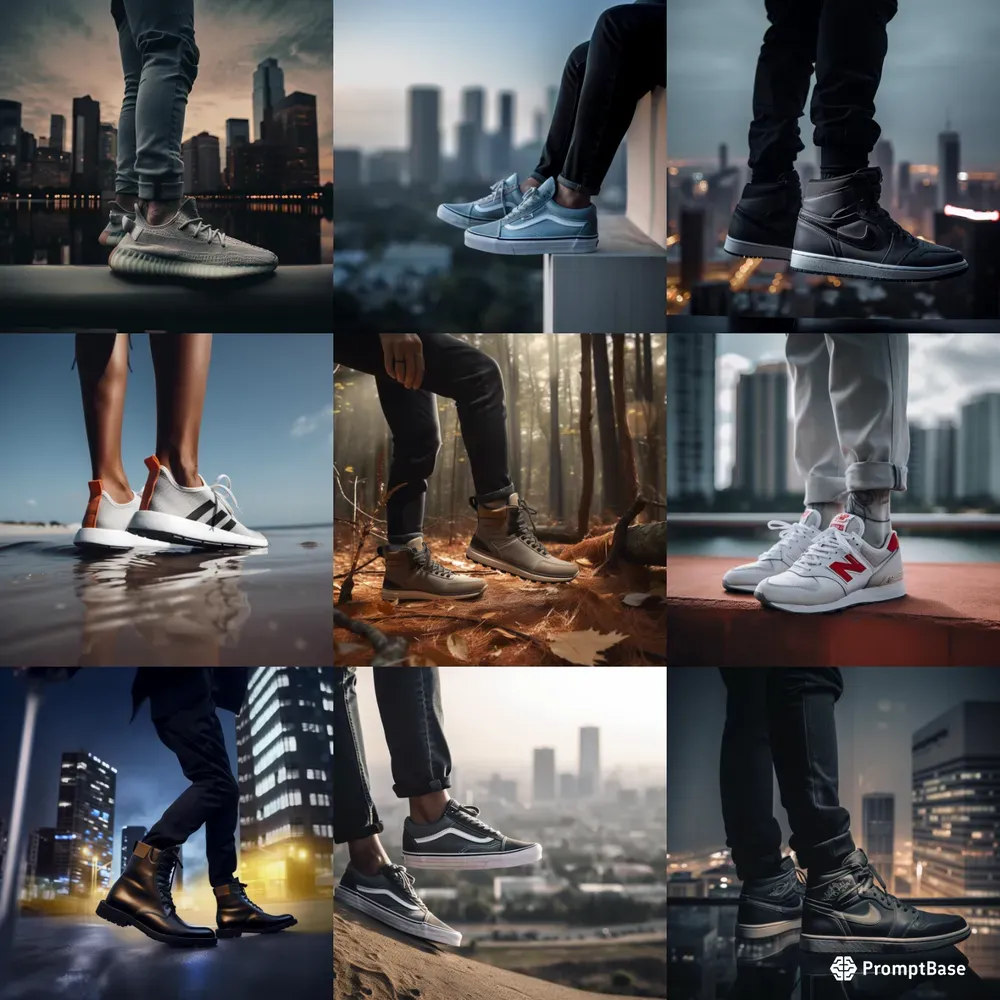 On Feet Shots For Ads Midjourney Prompt | PromptBase