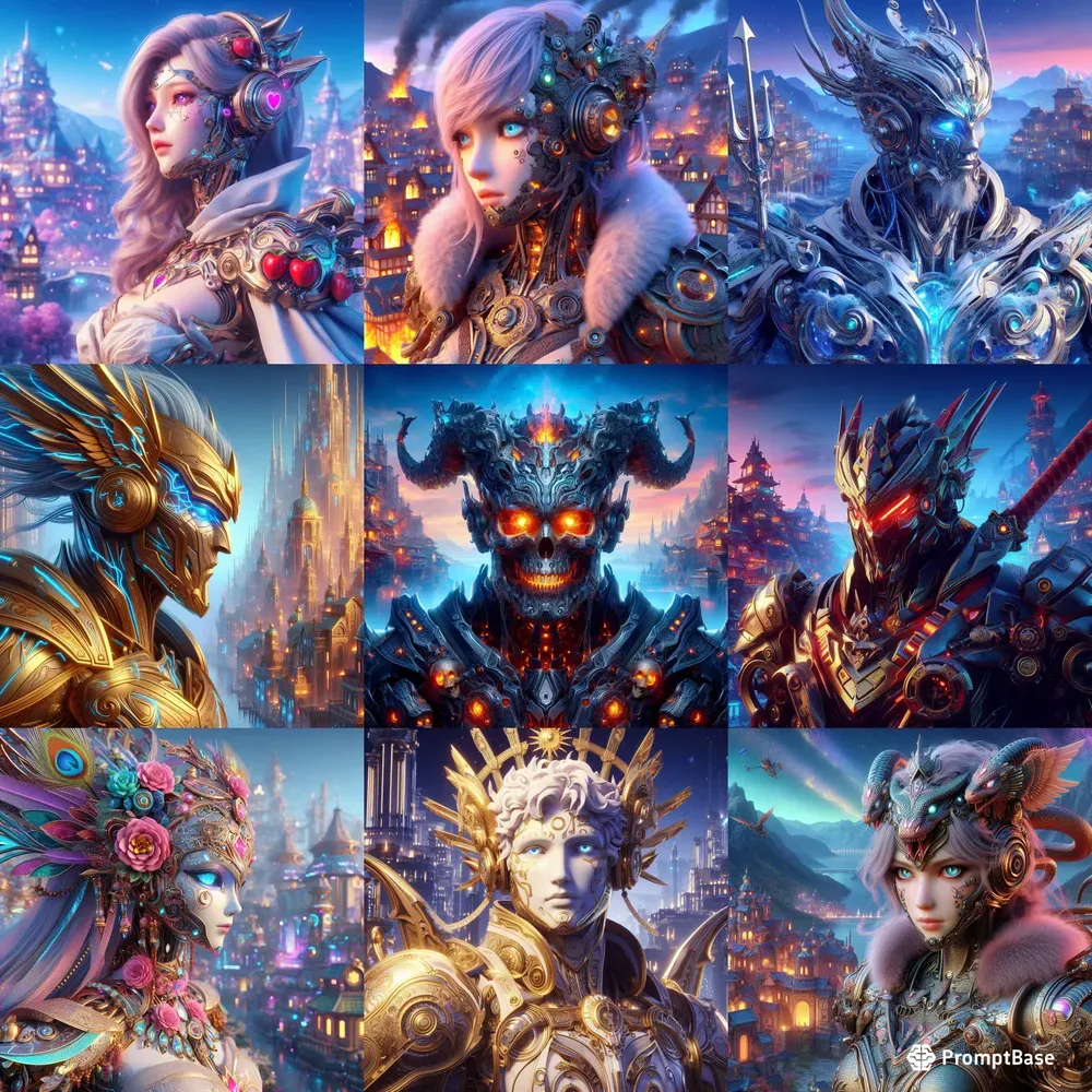 Gods Machines DALL·E Prompt | PromptBase