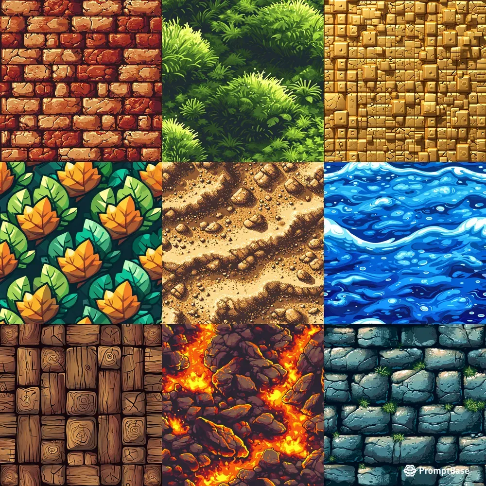 2D Game Patterns Midjourney Prompt | PromptBase