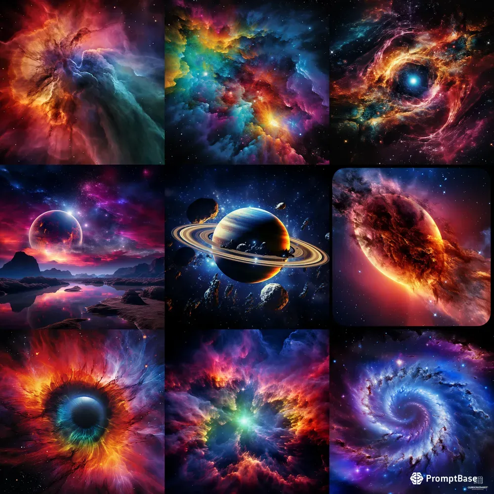 HDr Space Universe Photographs Midjourney Prompt | PromptBase