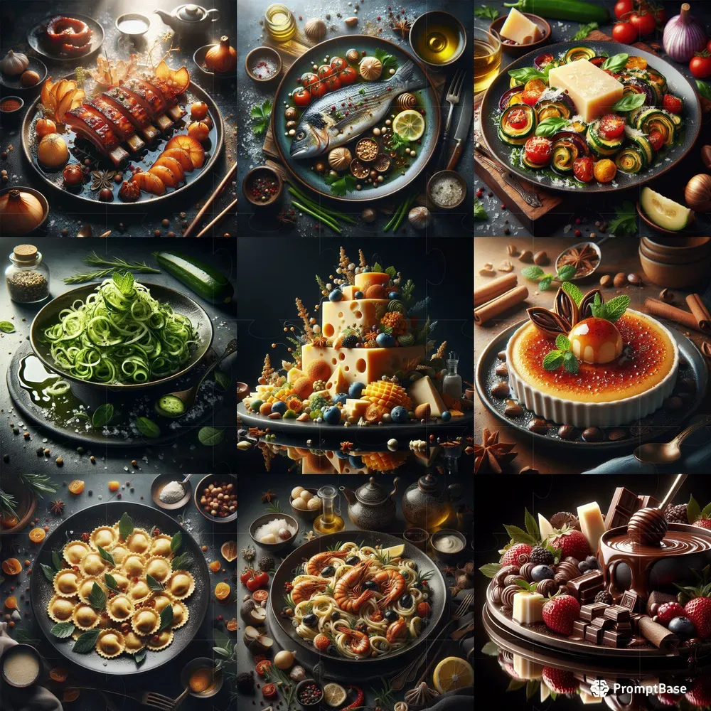 Realistic Photography Of Dishes DALL·E Prompt | PromptBase