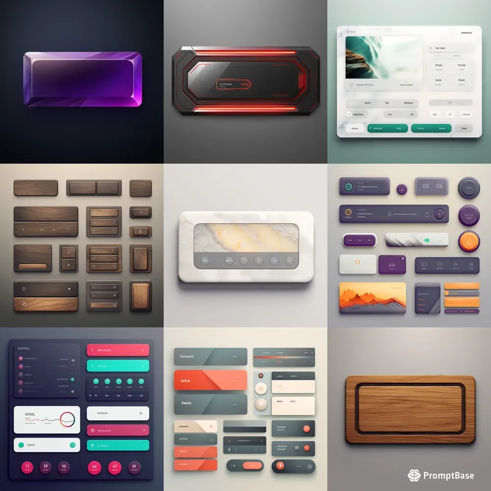 Stylish Button Tailored For Web Or Ui Midjourney Prompt | PromptBase