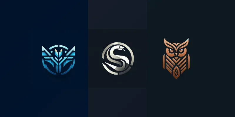 Elegant Metallic Geometric Icon Logos DALL·E Prompt | PromptBase