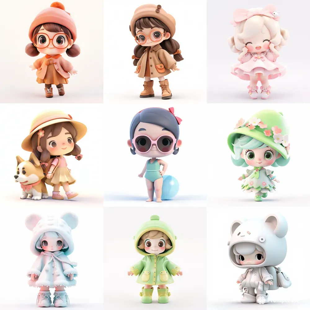 Charming Pop Mart Toys Midjourney Prompt | PromptBase