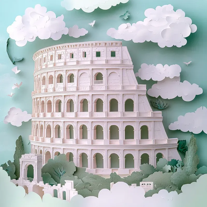 Journeys Through Iconic Landmarks Papers Midjourney Prompt | PromptBase