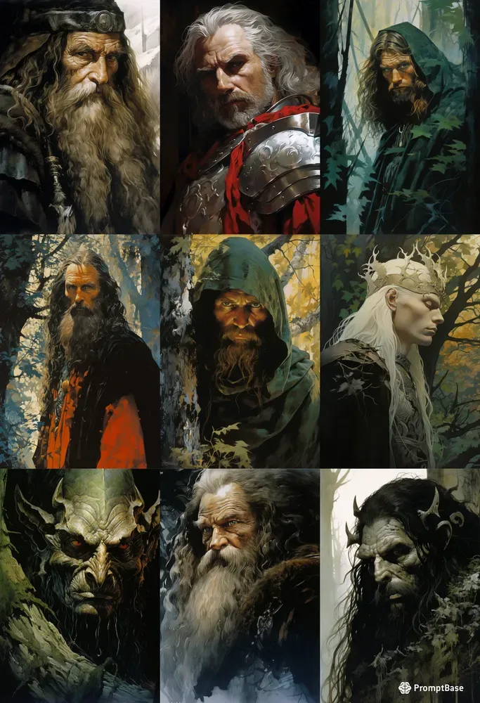 Old School RPG Male Portraits Midjourney Prompt | PromptBase
