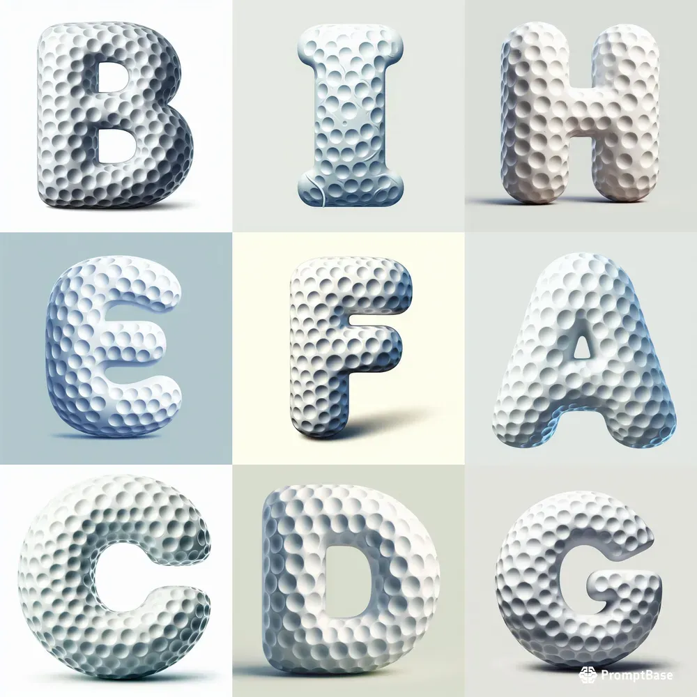 Golf Doodle Letters DALL·E Prompt | PromptBase