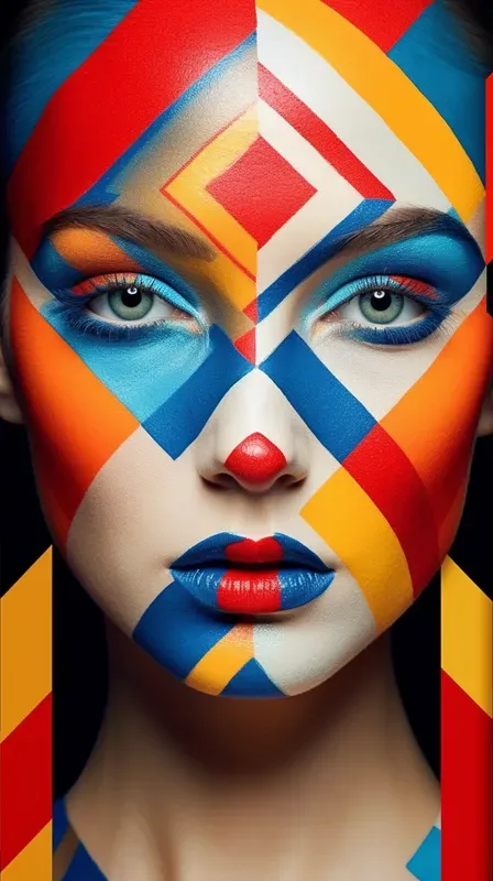 Colorful Face Portraits Midjourney Prompt | PromptBase