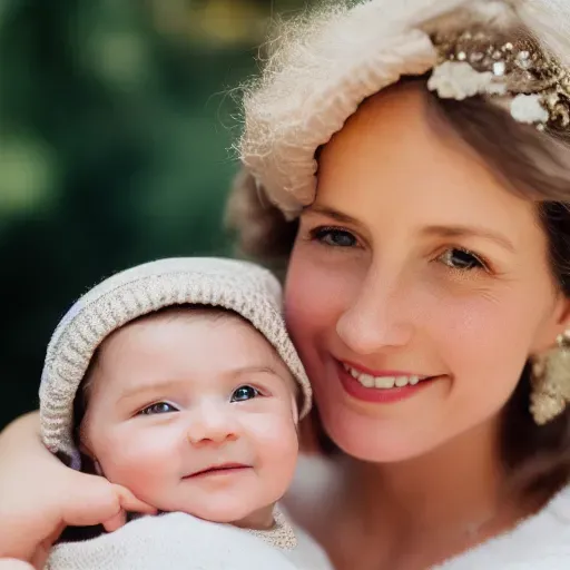 Customer Persona Portrait Of Mother And Baby Stable Diffusion Prompt ...