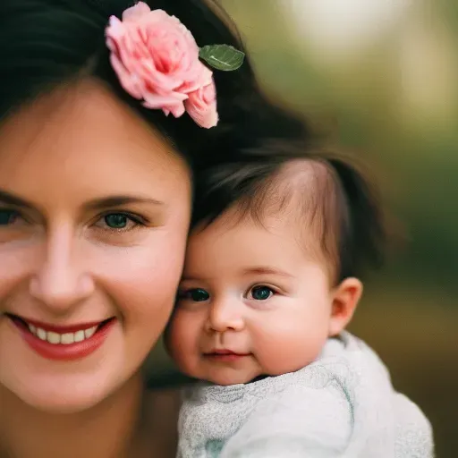 Customer Persona Portrait Of Mother And Baby Stable Diffusion Prompt ...