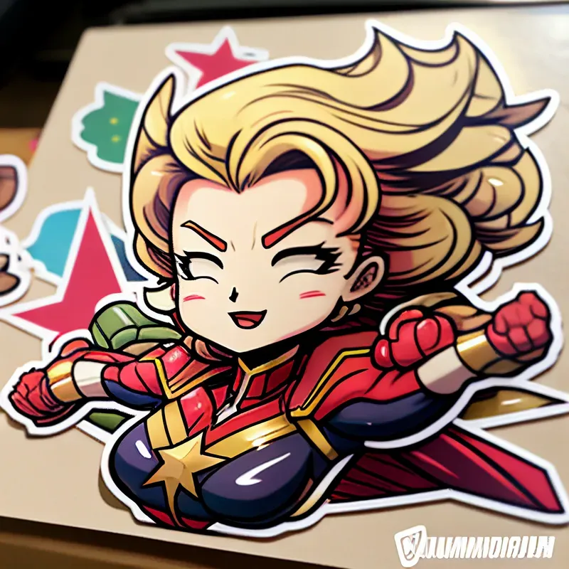 Cute Marvel Heroes Stickers Midjourney Prompt | PromptBase