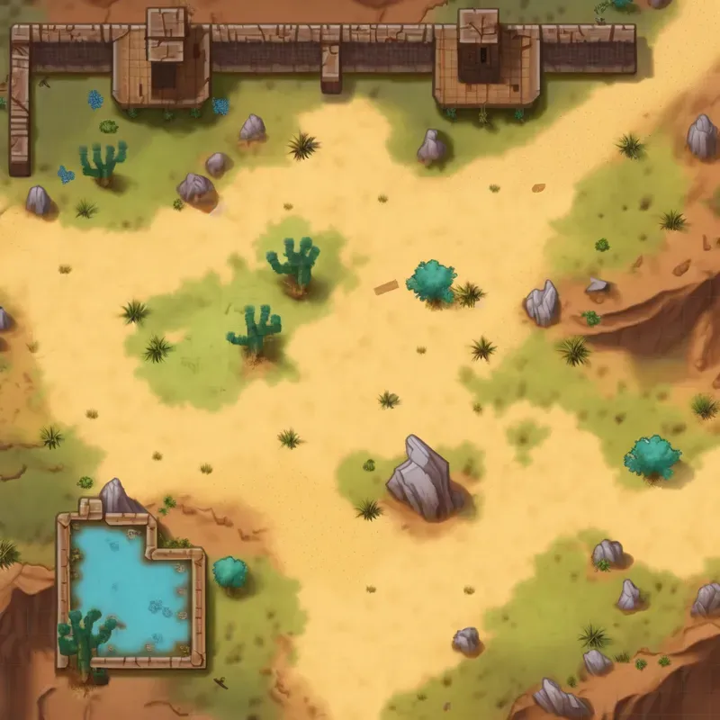 Tabletop RPG Maps Outdoor Environments Midjourney Prompt | PromptBase