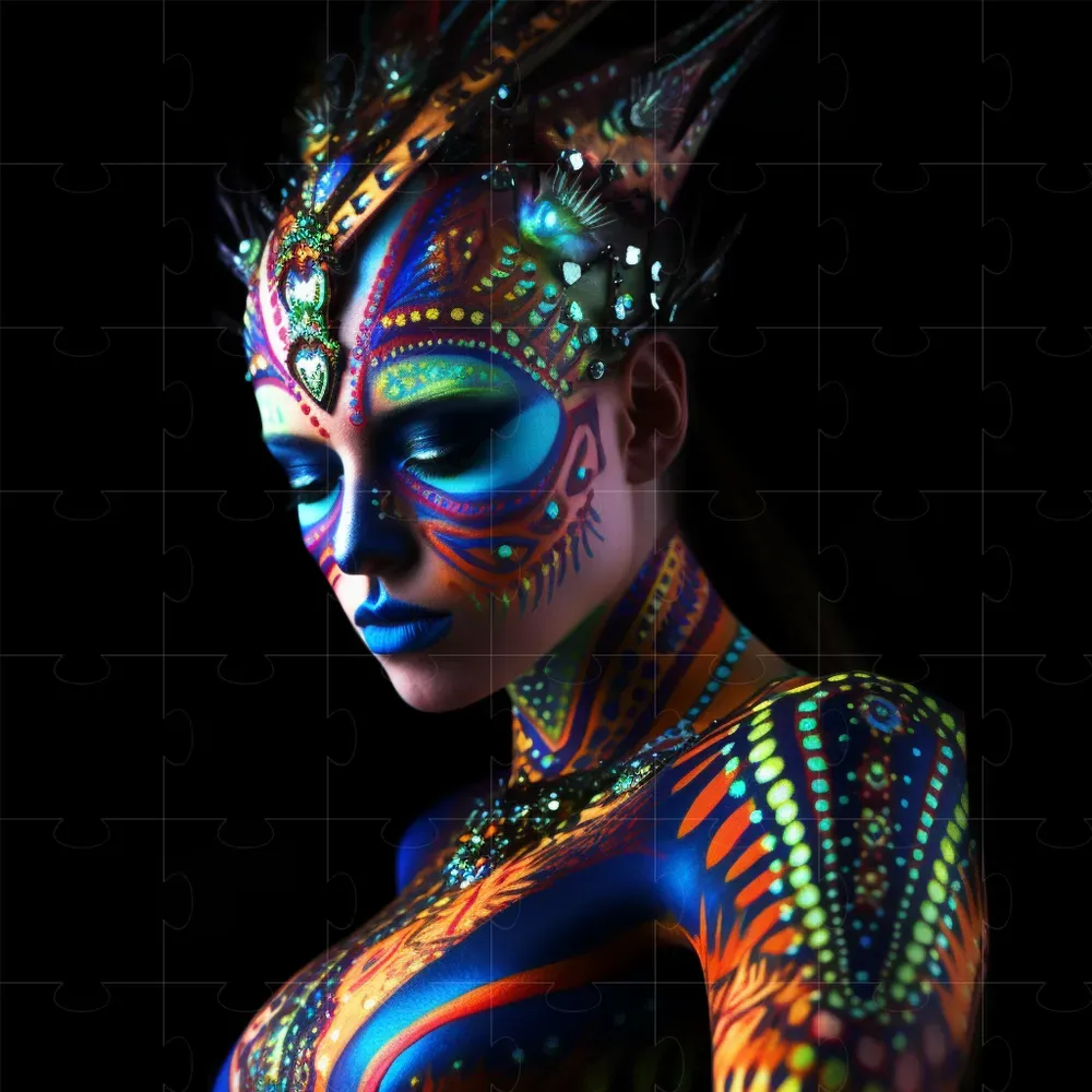 Realistic Body Paint Models Midjourney Prompt | PromptBase