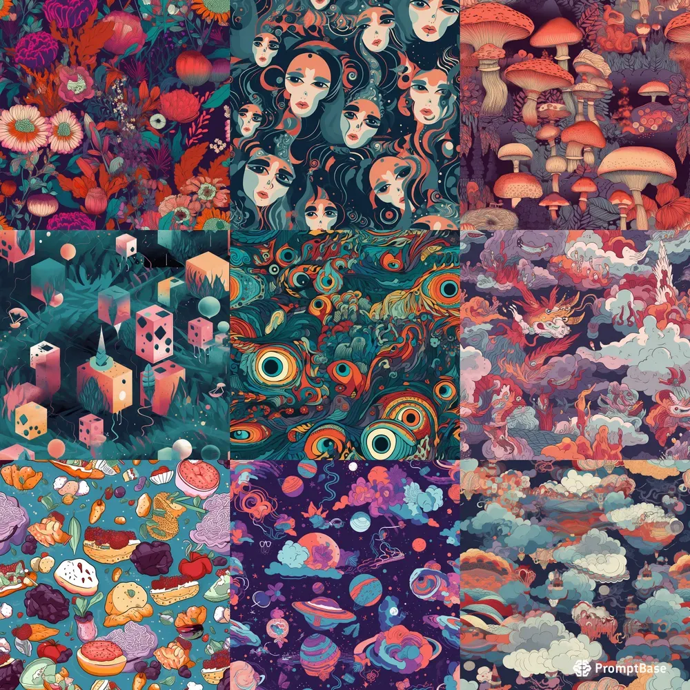 Surrealism Patterns Midjourney Prompt | PromptBase