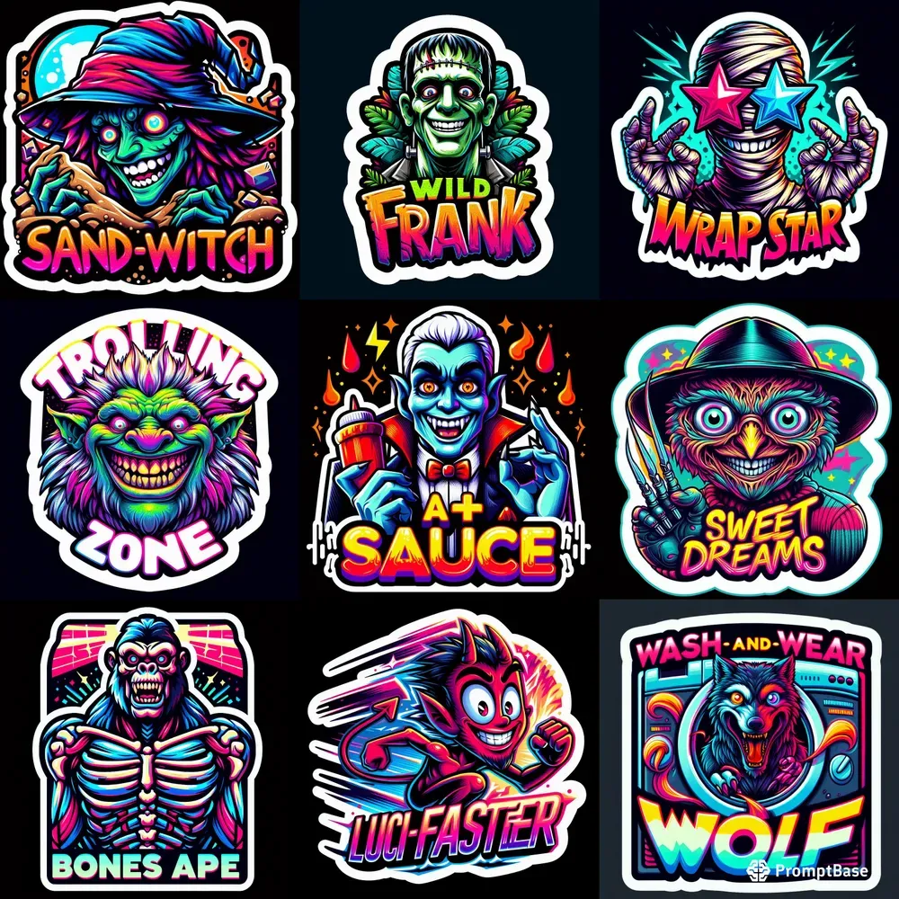Sticker Terror Jokes DALL·E Prompt | PromptBase