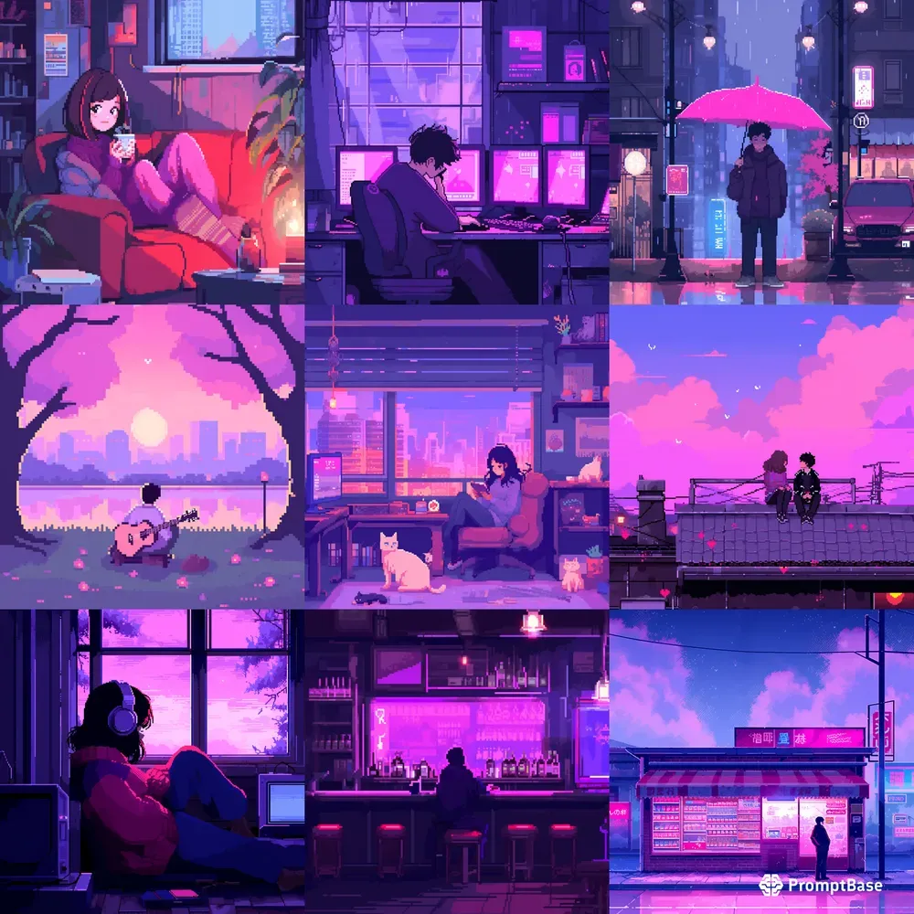 Lofi Pixel Art Midjourney Prompt | PromptBase