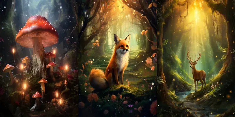 Fantasies Flora And Fauna Midjourney Prompt | PromptBase