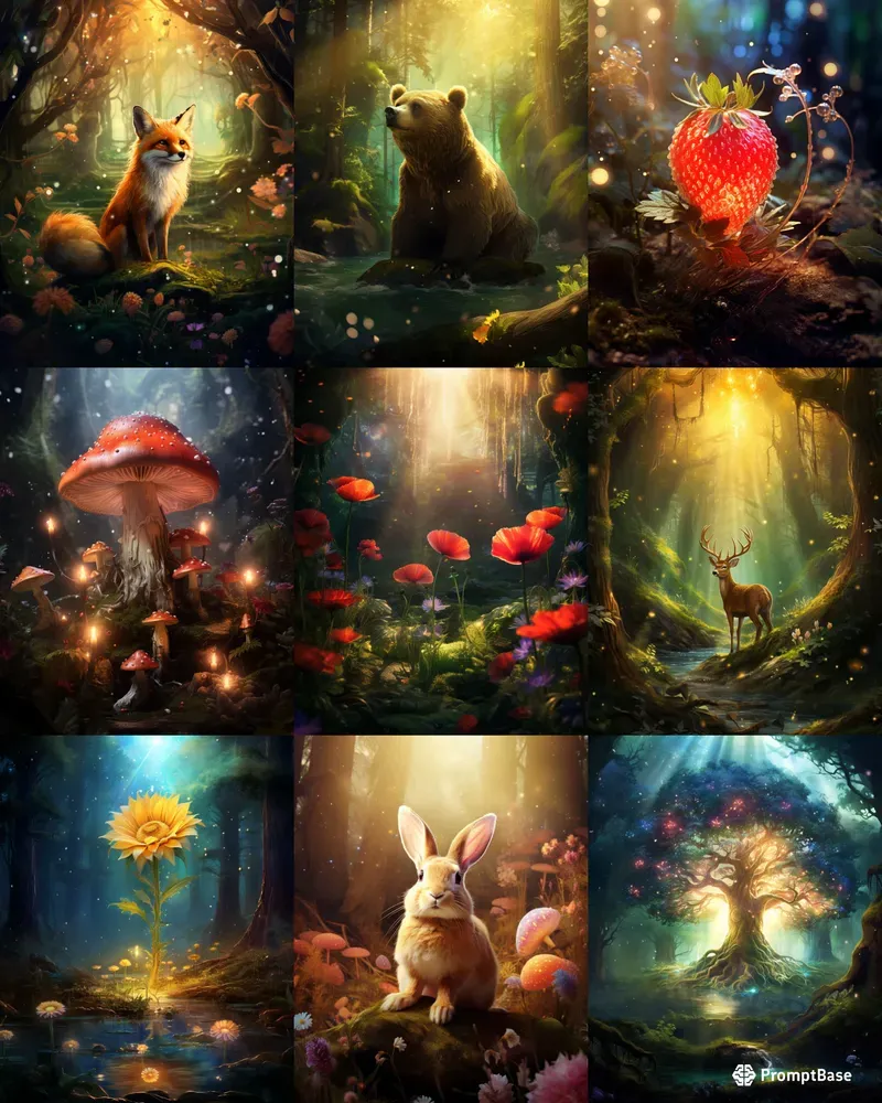 Fantasies Flora And Fauna Midjourney Prompt | PromptBase