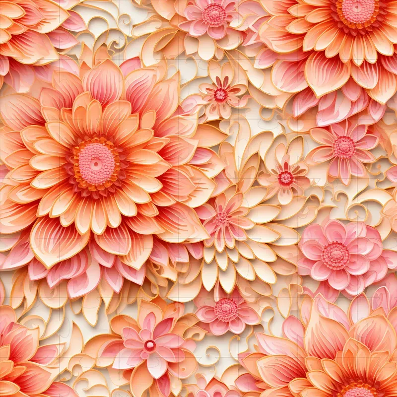 Stunning Filigree Flower Patterns Midjourney Prompt | PromptBase