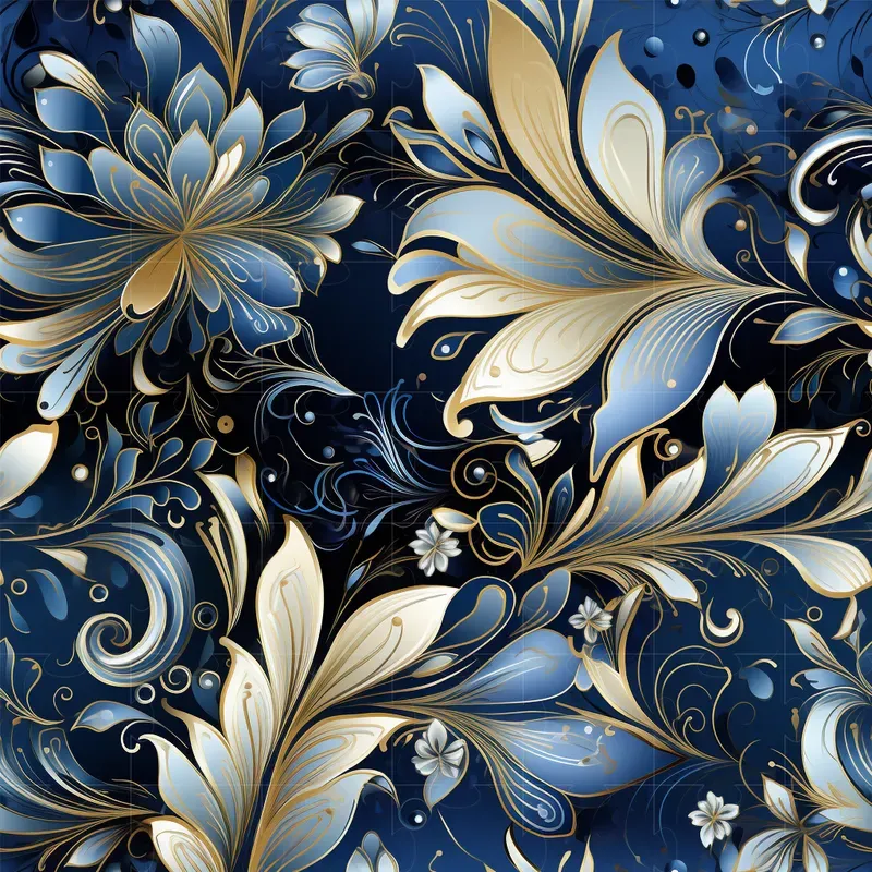 Cyanotype Filigree Patterns Midjourney Prompt | PromptBase