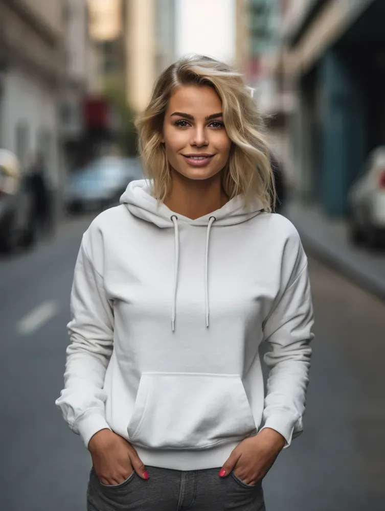 Hoodie Mock Up Pods Urban Model Stocks Midjourney Prompt | PromptBase