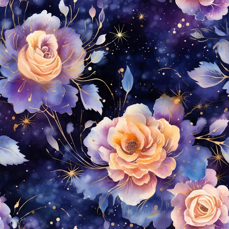 Etsy Watercolor Cosmic Flower Tiles Midjourney Prompt | PromptBase