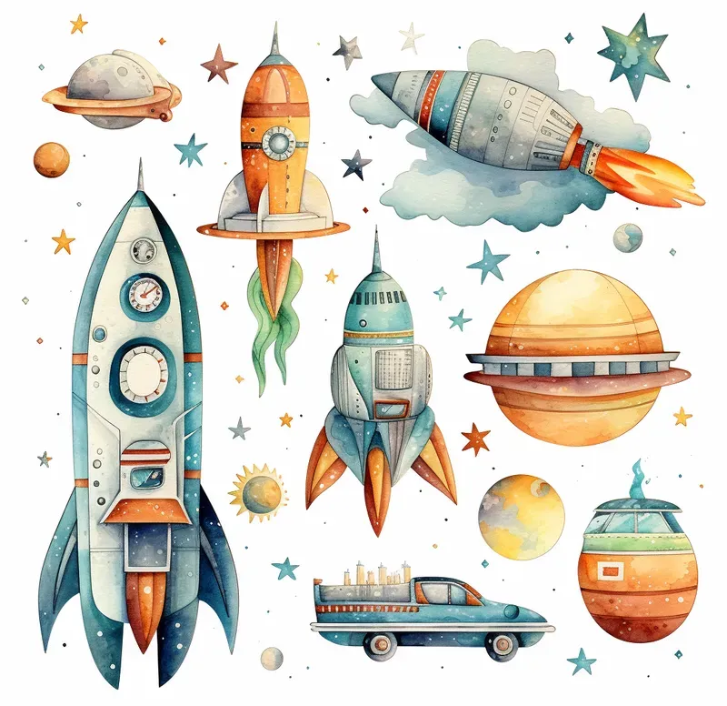 Space Theme Various Clip Art Packs Midjourney Prompt | PromptBase