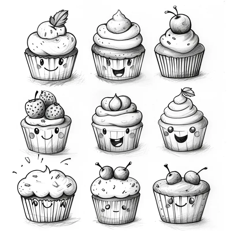 Cute Cartoon Sketches Midjourney Prompt | PromptBase