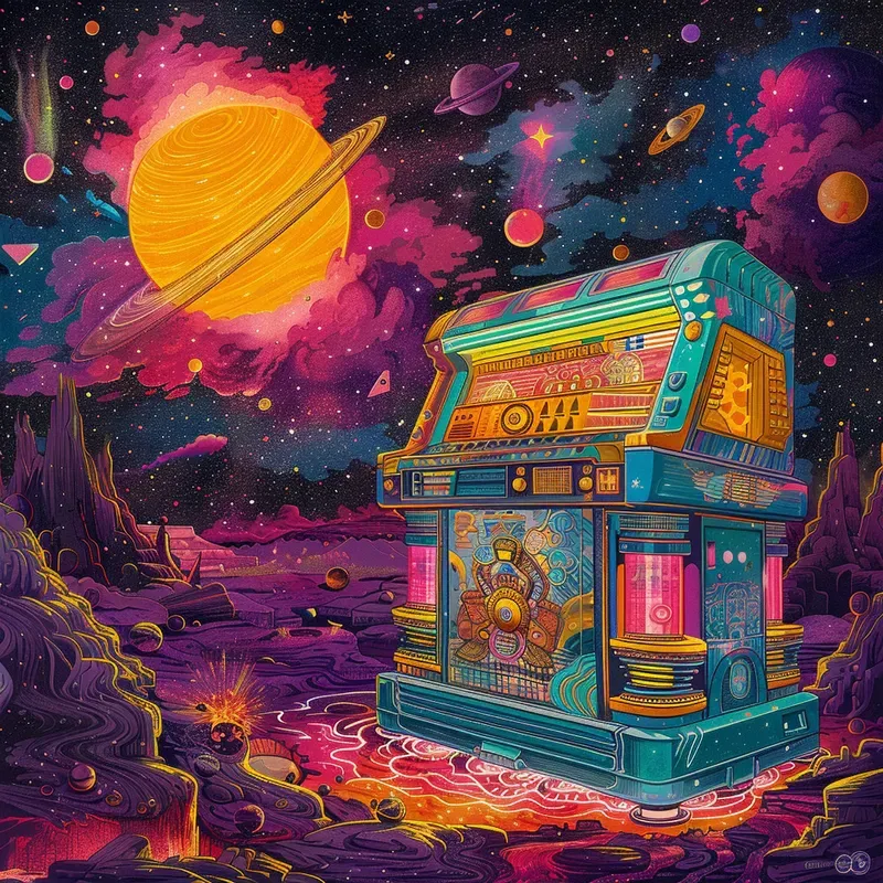 Illustrations In 70s Pulp Style Midjourney Prompt | PromptBase