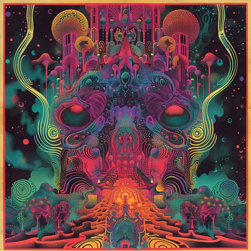 Psychedelic Album Covers Midjourney Prompt | PromptBase