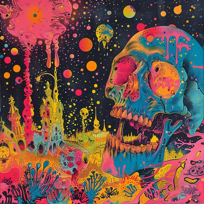 Psychedelic Album Covers Midjourney Prompt | PromptBase