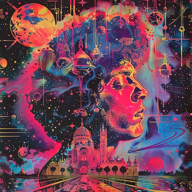 Psychedelic Album Covers Midjourney Prompt | PromptBase
