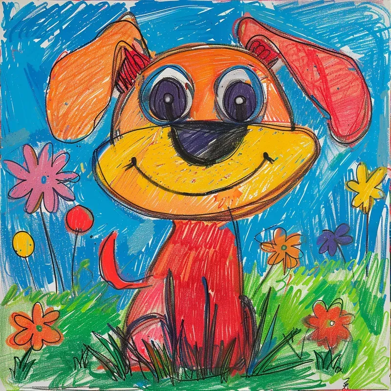 Kids Crayon Drawings Midjourney Prompt | PromptBase