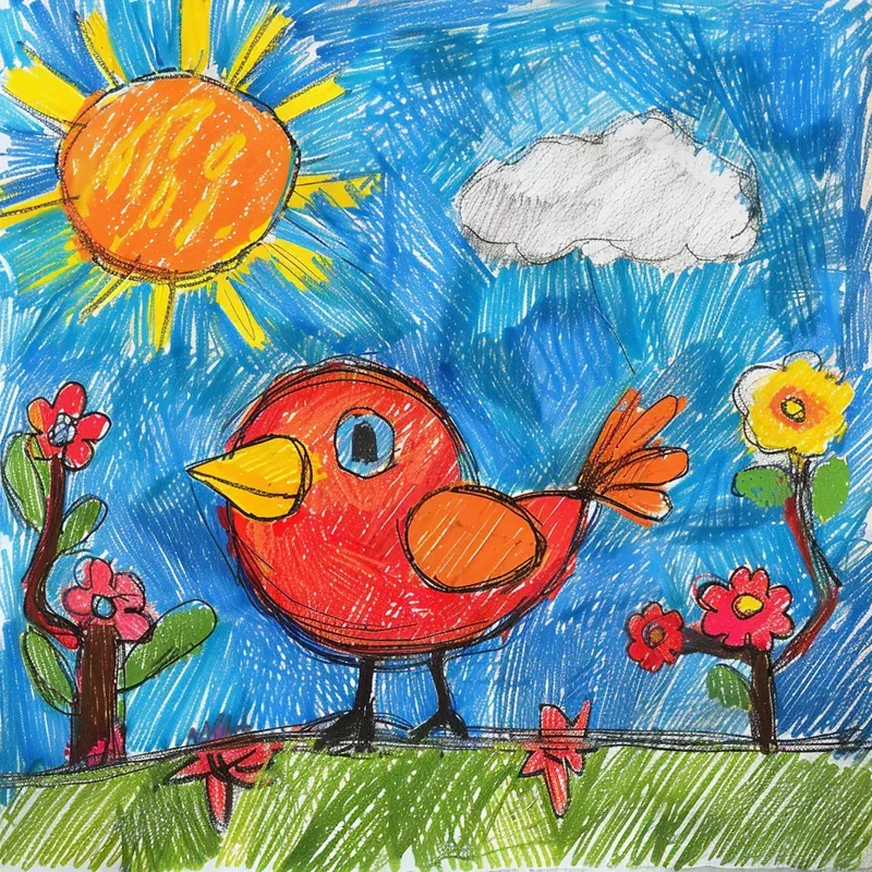 Kids Crayon Drawings Midjourney Prompt | PromptBase