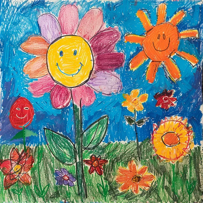 Kids Crayon Drawings Midjourney Prompt | PromptBase