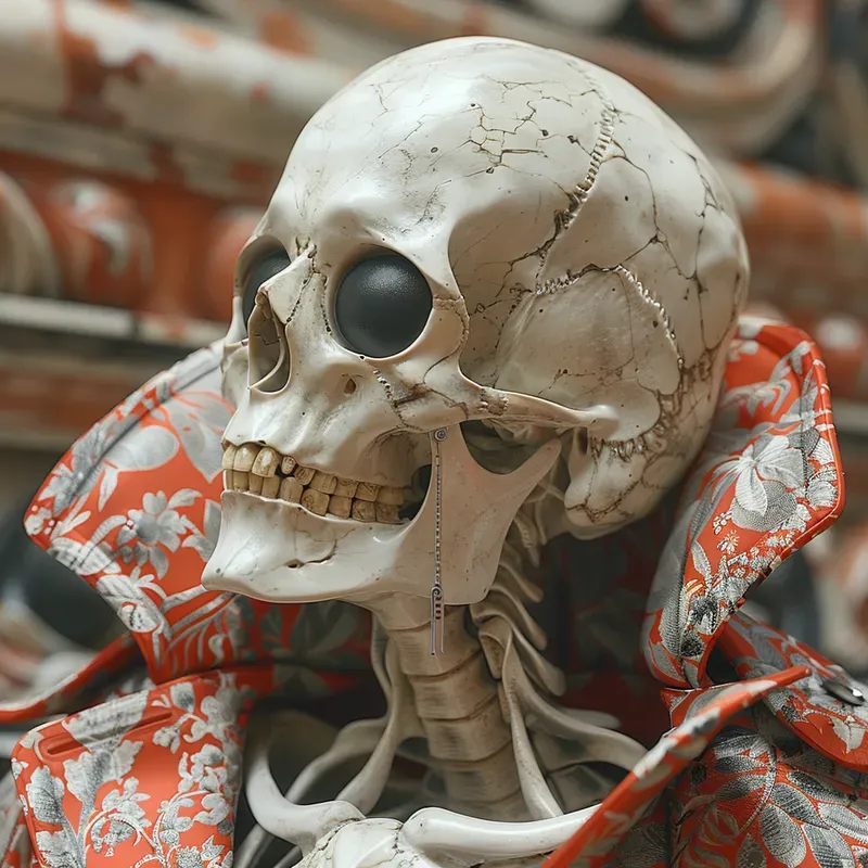Skeletons In Designer Clothes Midjourney Prompt | PromptBase
