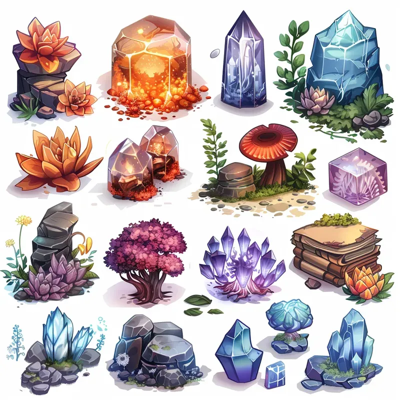 Game Asset Sheets Midjourney Prompt | PromptBase