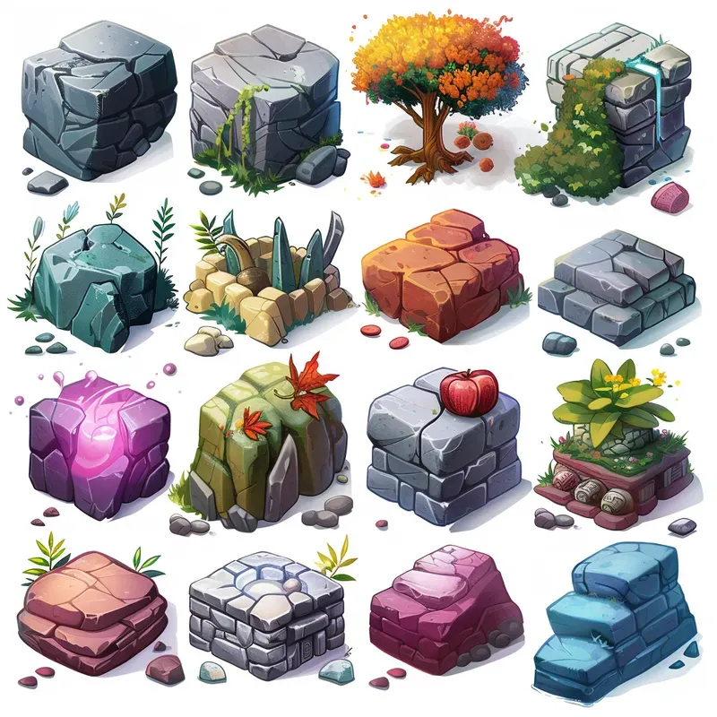 Game Asset Sheets Midjourney Prompt | PromptBase