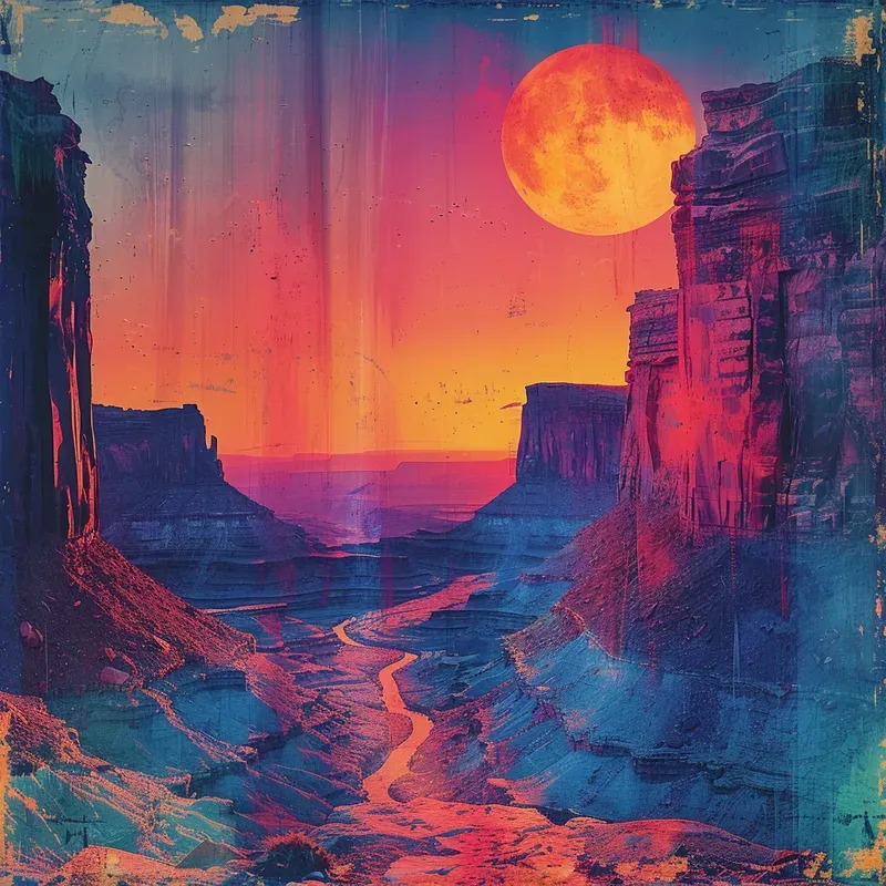 High Contrast Surreal Landscape Collages Midjourney Prompt | PromptBase