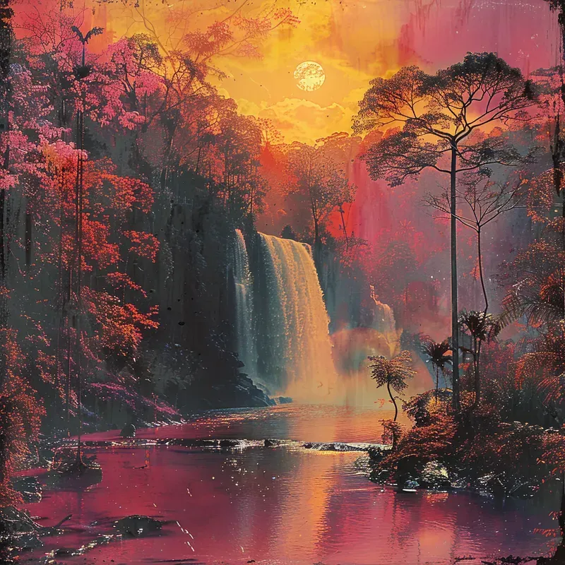 High Contrast Surreal Landscape Collages Midjourney Prompt | PromptBase