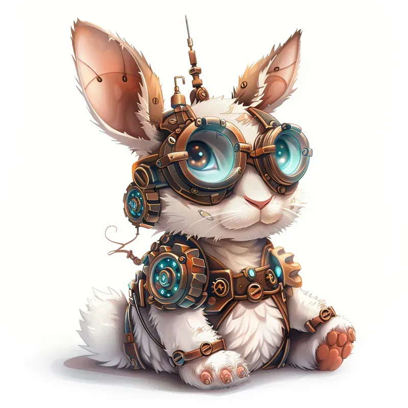 Steampunk Cartoon Animals Midjourney Prompt | PromptBase