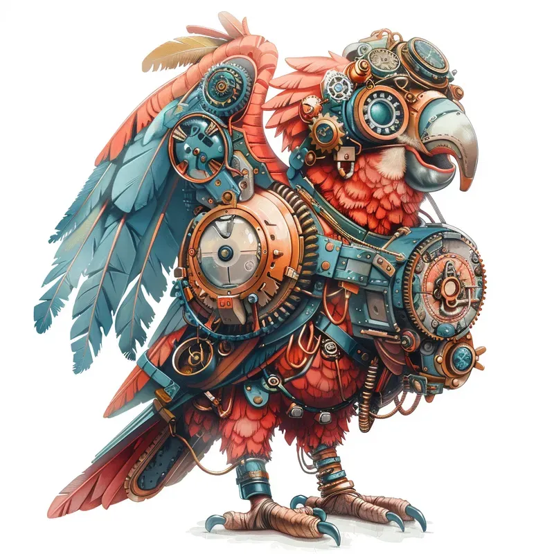 Steampunk Cartoon Animals Midjourney Prompt | PromptBase