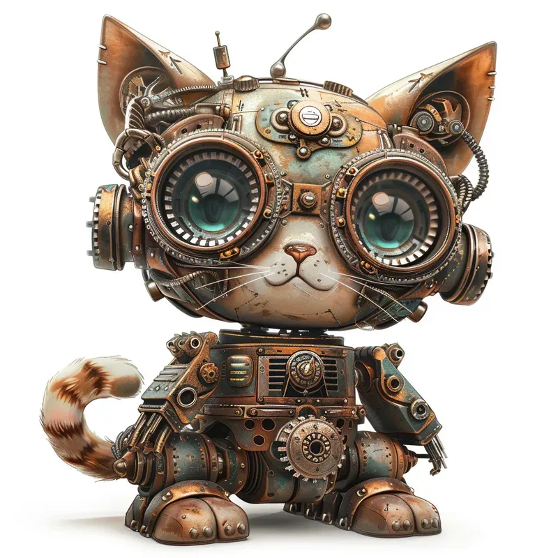 Steampunk Cartoon Animals Midjourney Prompt | PromptBase